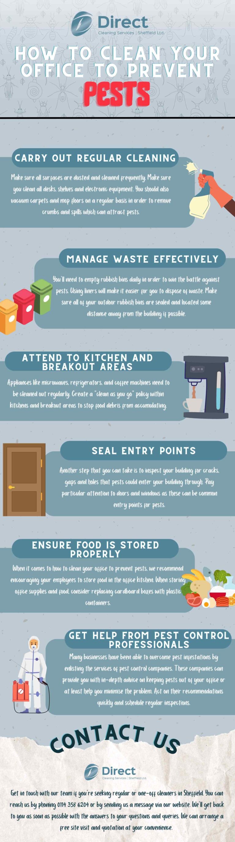 How to clean your office to prevent pests